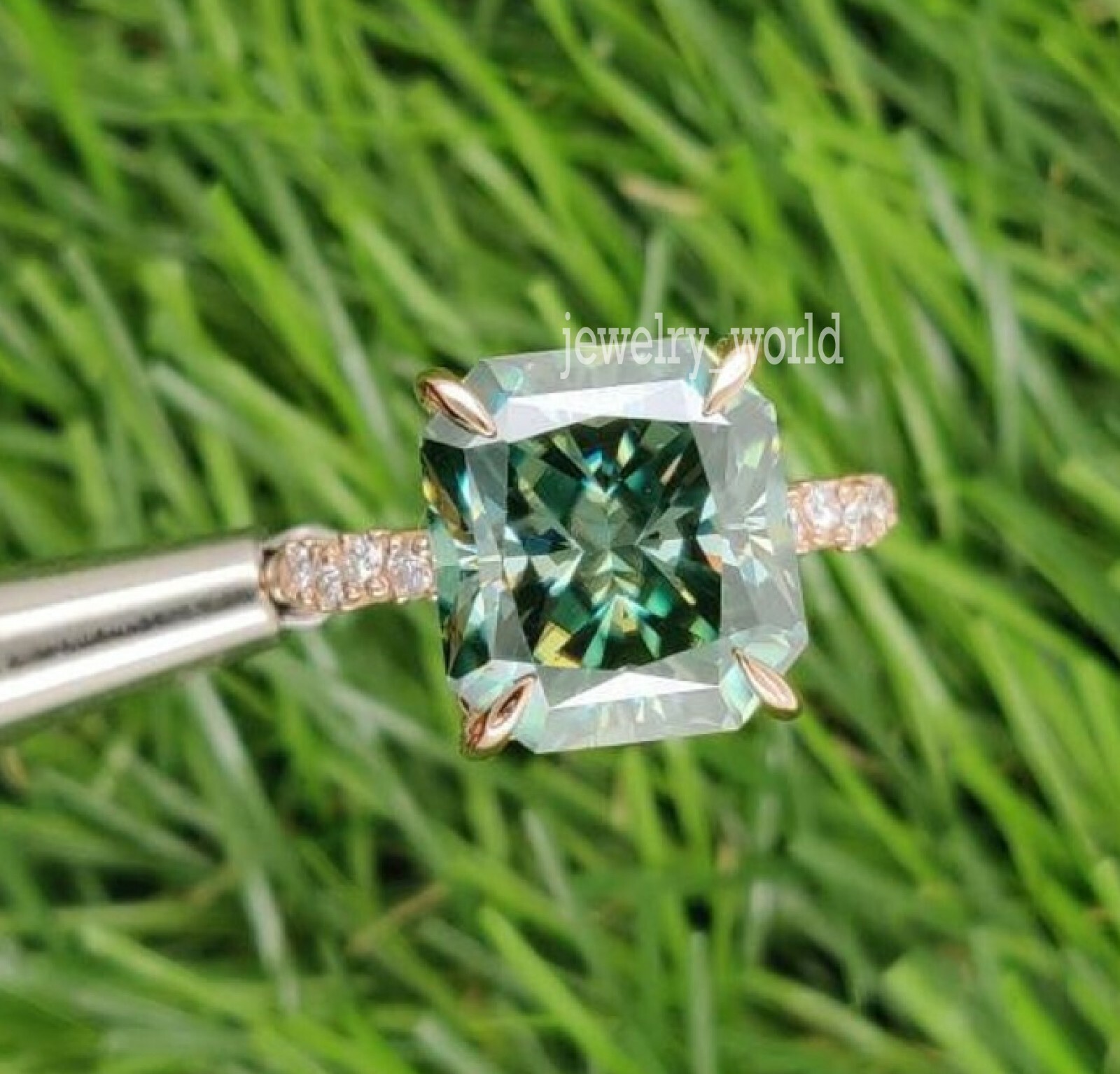 Square Radiant Cut Engagement Rings