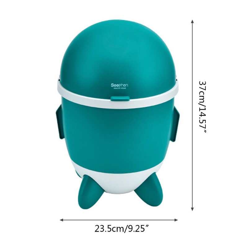 for Creative Rocket Trash Can Household Rubbish Bin Plastic Storage ...