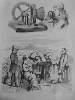 1890 Hearing Aid Megaphone 2 Old Newspapers | eBay