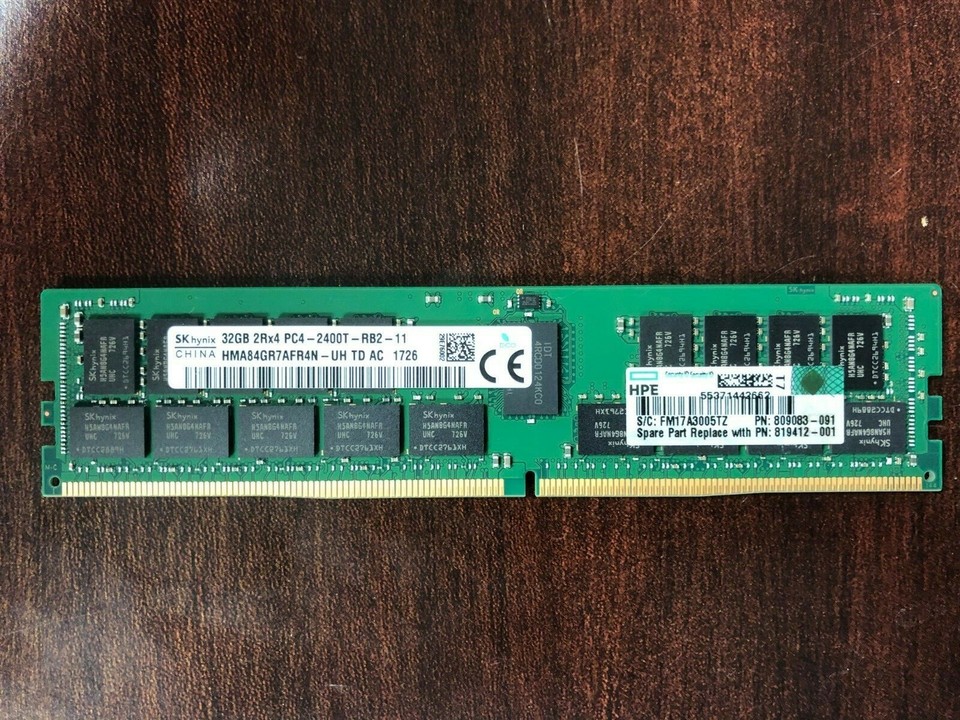 809083-091 HP 32GB 2RX4 PC4-2400T DDR4 MEMORY 805351-B21 819412-001 | eBay