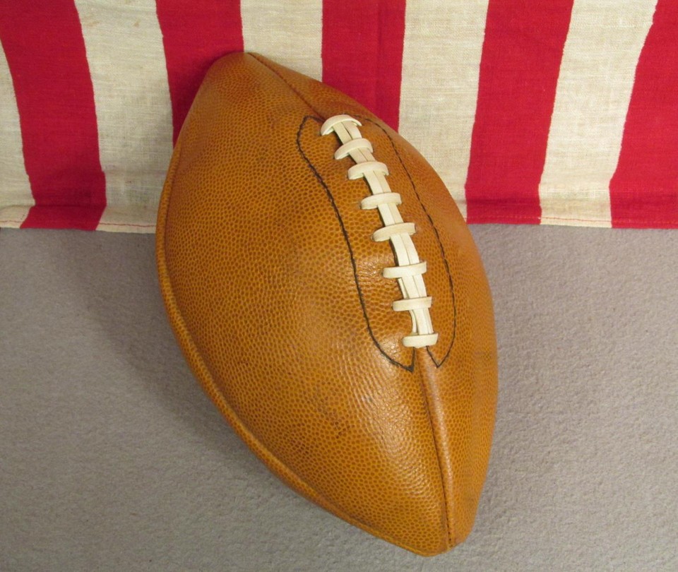 Vintage 1930s Leather Football with Laces Great Display! NOS Spalding ...