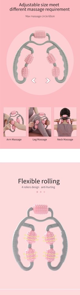 Muscle Relax yoga manual massager roller wheel leg neck hand arm ...