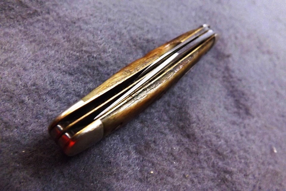 1930s Case Circle C Tested XX 5220 Peanut Stag Handles Mini Jack Pocket ...
