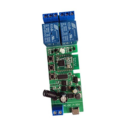 2 Channel 5V 12V ZigBee Smart Relay Switch,Adjustable Self Lock and ...