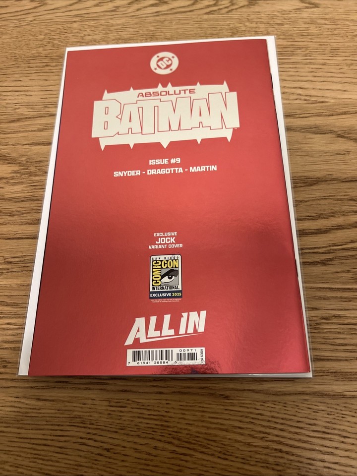 ABSOLUTE BATMAN 9 & 10 JOCK SDCC EXCLUSIVE CONNECTING VARIANT SET NM ...