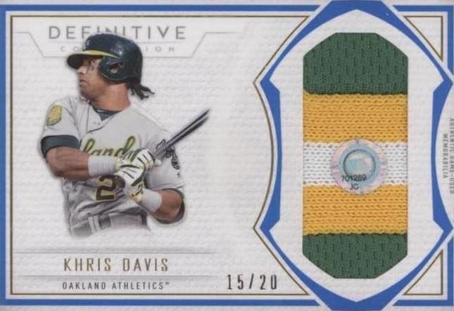 2019 Topps Definitive Collection - Jumbo Relic Collection Khris Davis # ...