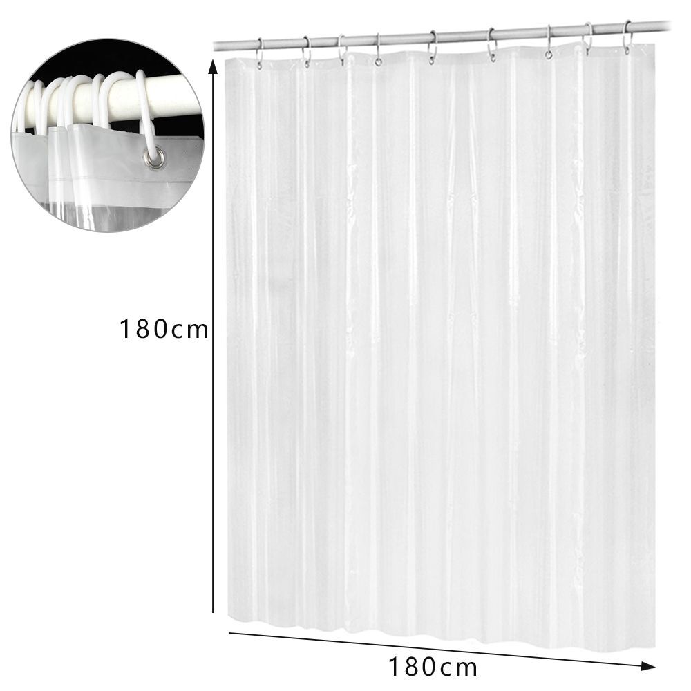 Transparent Shower Curtain PEVA Plastic Bath Supplies Water Splash ...