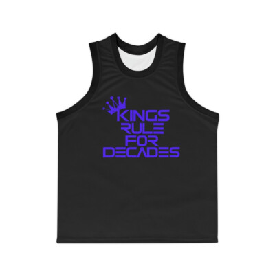 Kings Rule For Decades Blue Logo Black Unisex Basketball Jersey (AOP ...
