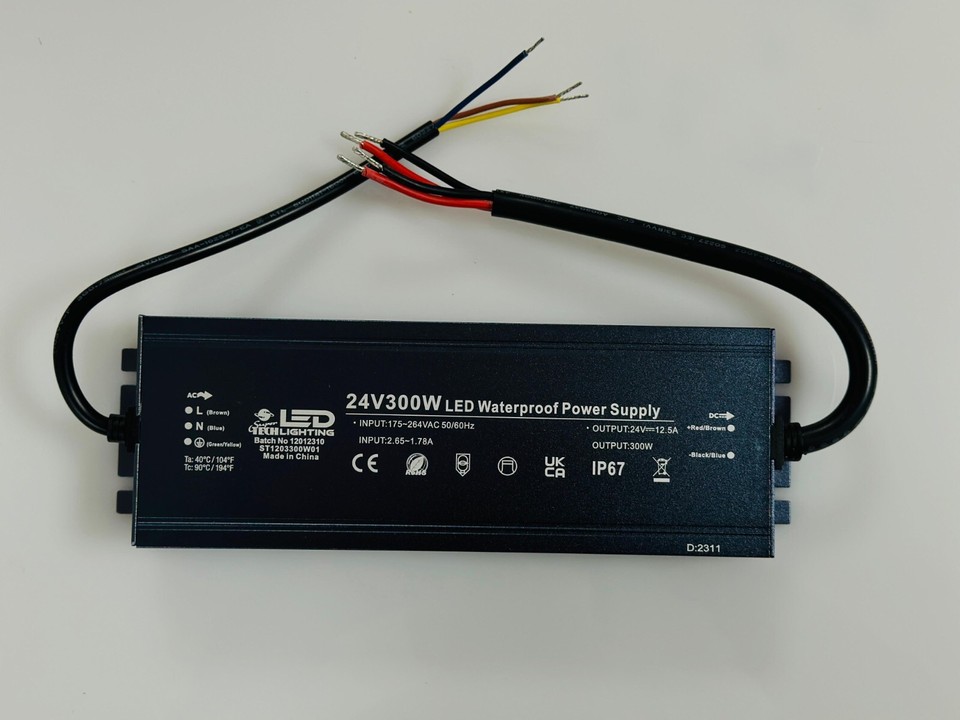 100w to 600W DC24V Waterproof Power Supply Transformer Adapter Driver ...