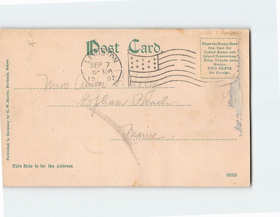 Postcard Lewiston Public Library Lewiston Maine USA | eBay