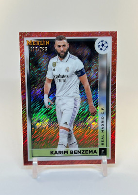 2022-23 Topps UEFA Merlin KARIM BENZEMA Rose Gold Shimmer Refractor ...