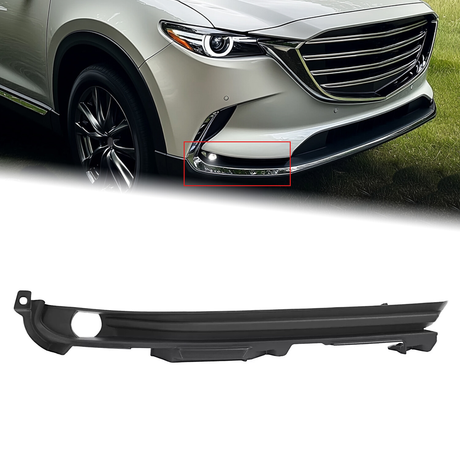 Front Right Passenger Fog Light Cover Bezel Trim For Mazda CX-9 16-23 ...