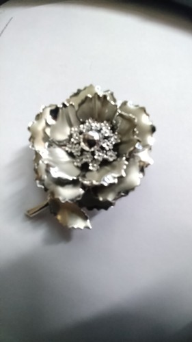 Vintage pin brooch silver - Gem