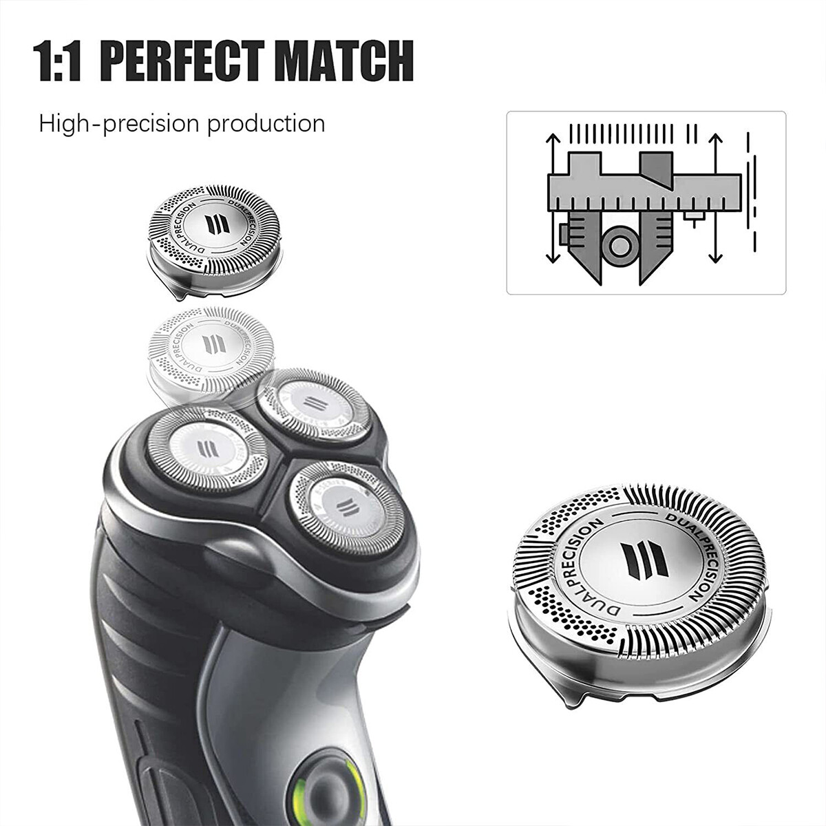 HQ8 Replacement Heads for Philips Norelco Aquatec Shavers HQ8 Heads ...