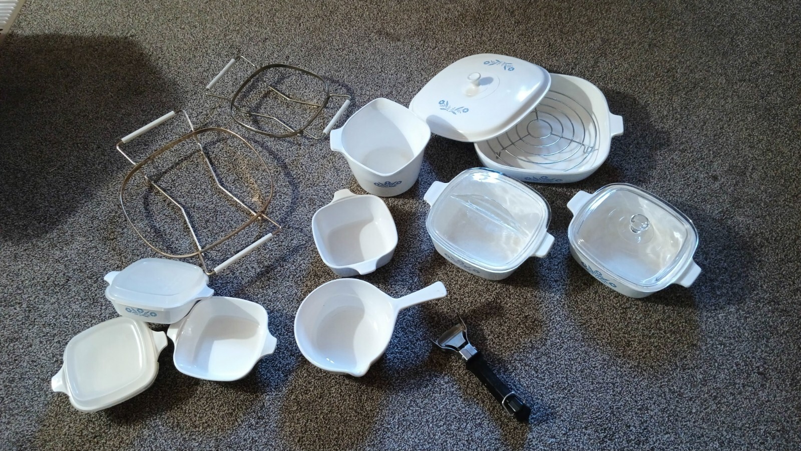 corning ware blue cornflower set with lids | eBay