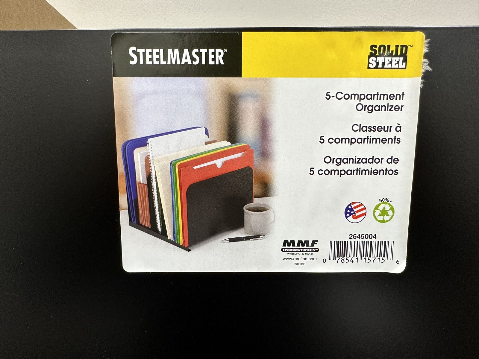 Steelmaster by MMF Industries Desktop Vertical Organizer Black for sale ...