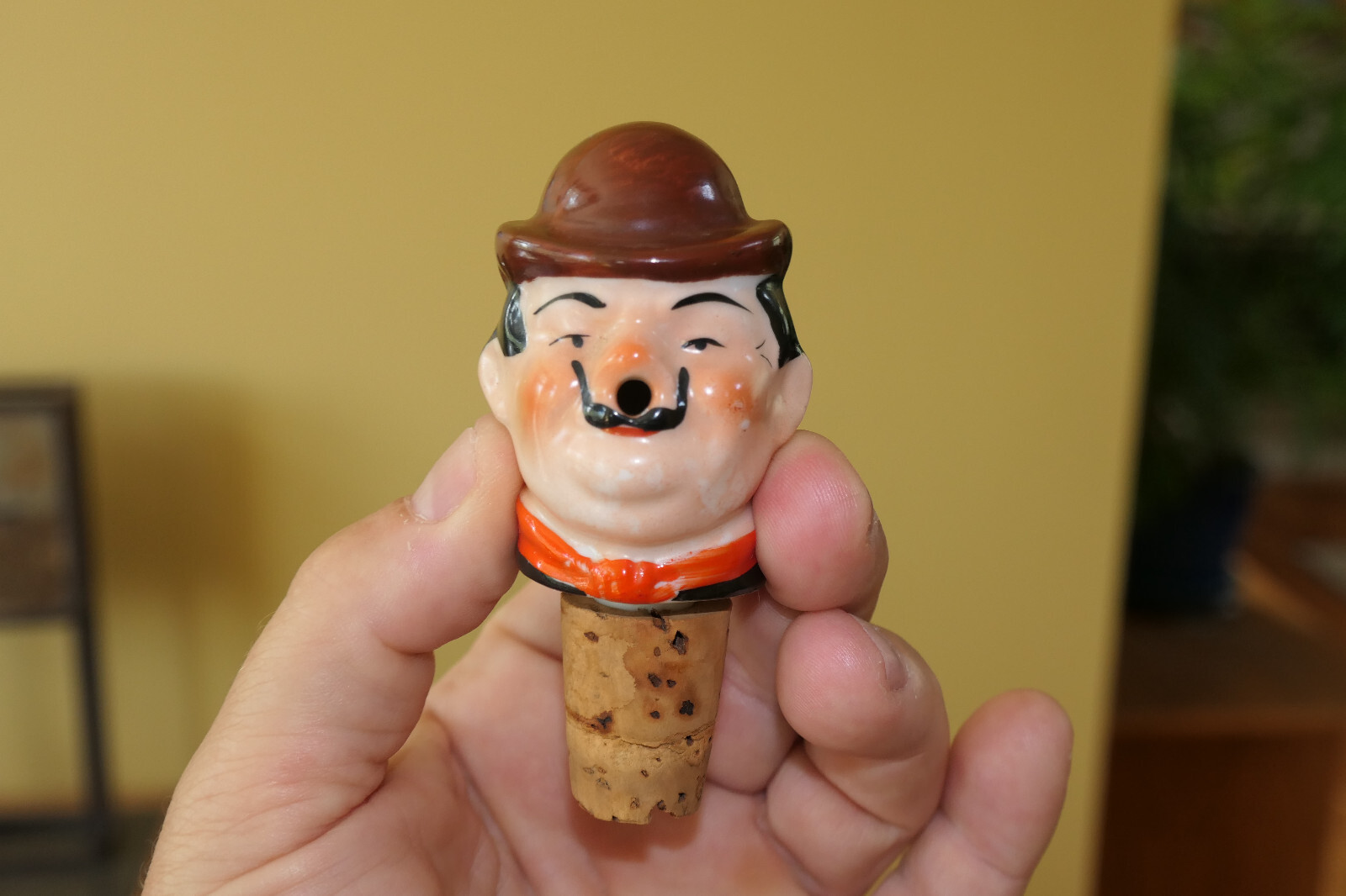 6 Vintage German Porcelain Figural Mens Head Bottle Cork Stoppers ...