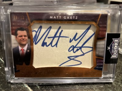 2020 Decision Vault Cut Signature MATT GAETZ Auto Autograph Signed ...