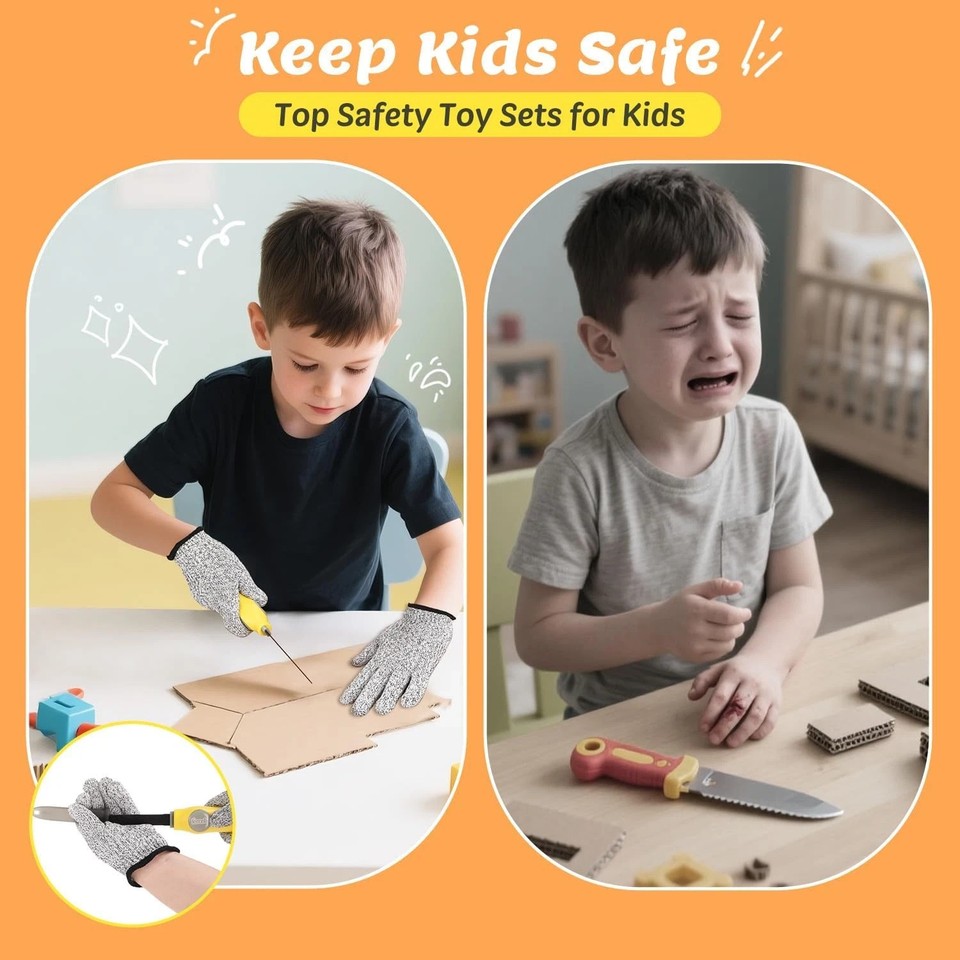 Cardboard Cutter Tools for Kids - 153 Pcs Kid Safe Cardboard Cutter ...