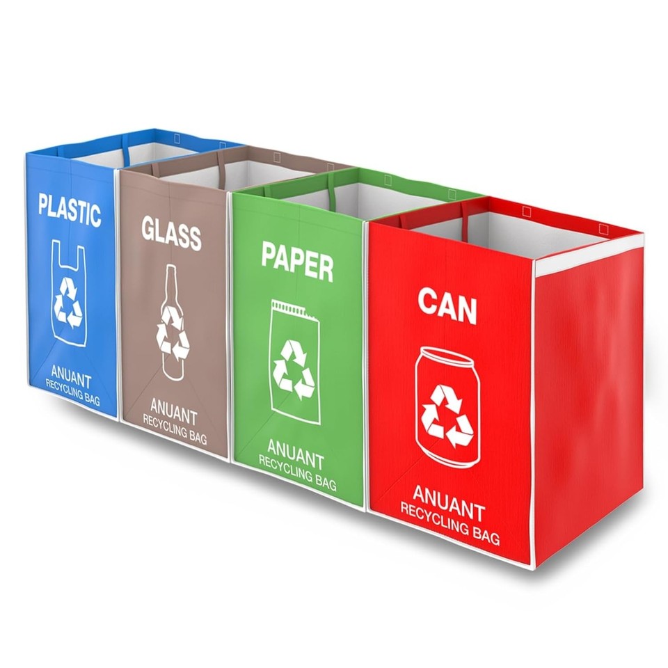 Separate Recycling Waste Bin Bags for Kitchen Office in Home - Large ...