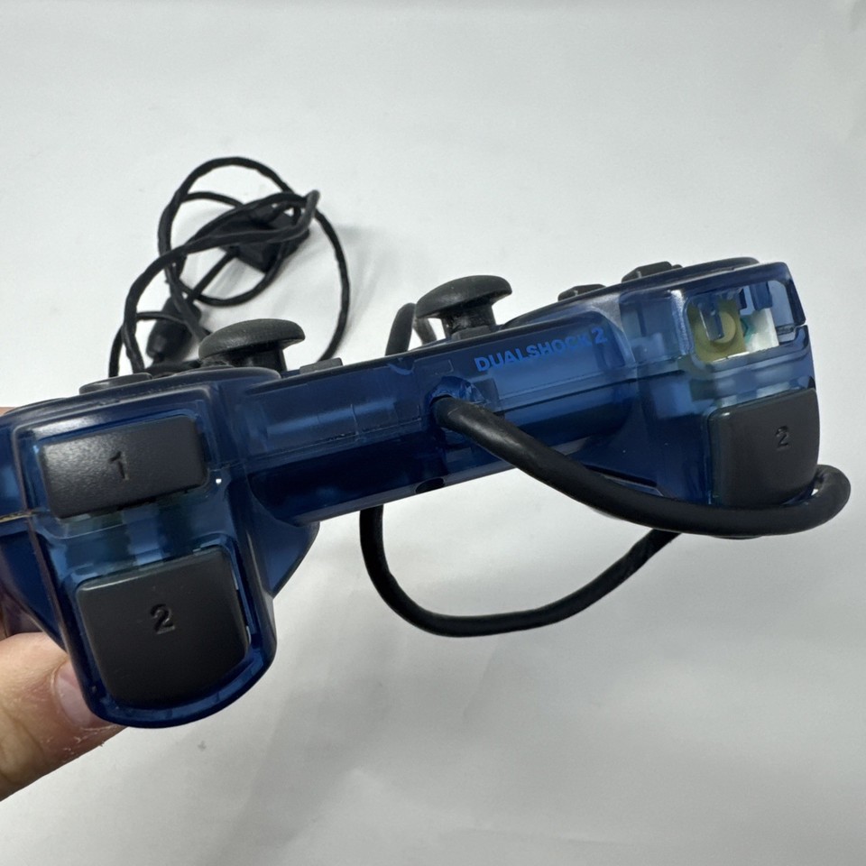 Sony PlayStation 2 PS2 Ocean Blue Clear Controller DualShock OEM SCPH ...