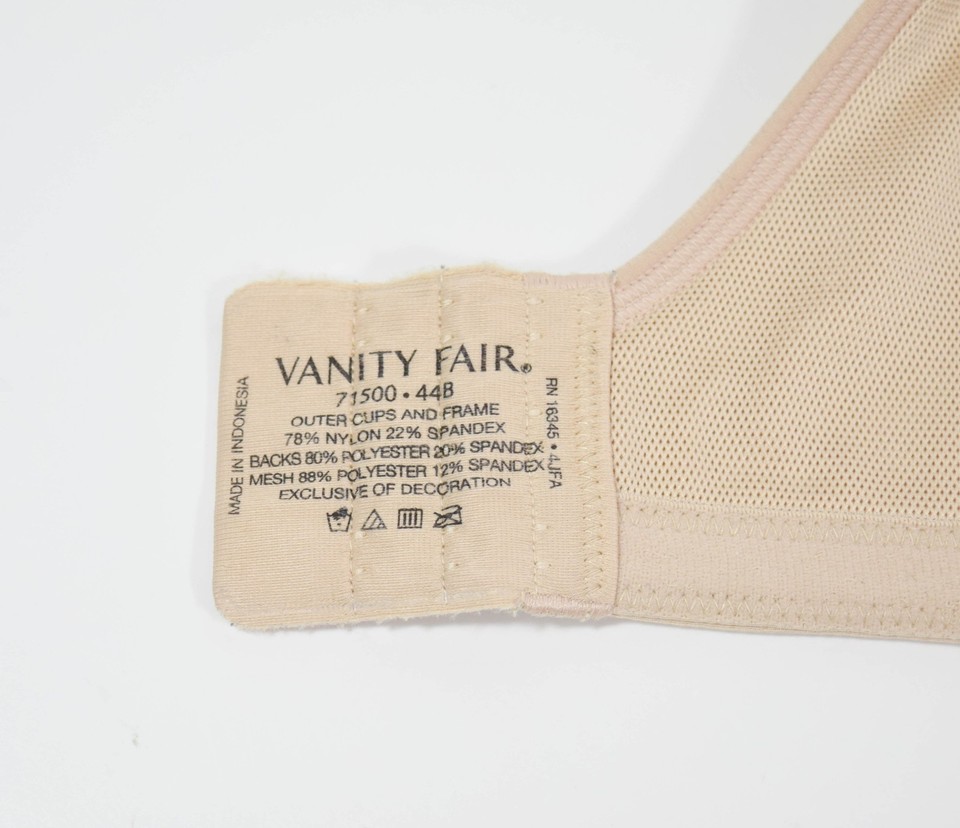 Vanity Fair 71500 Beige Damask Neutral Full Figure Wireless Sports Bra ...