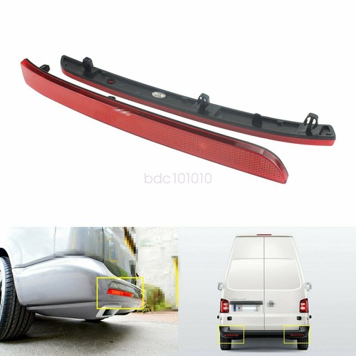 For VW T5 T6 Transporter 2012-16 Red Lens Rear Bumper Reflector Light ...