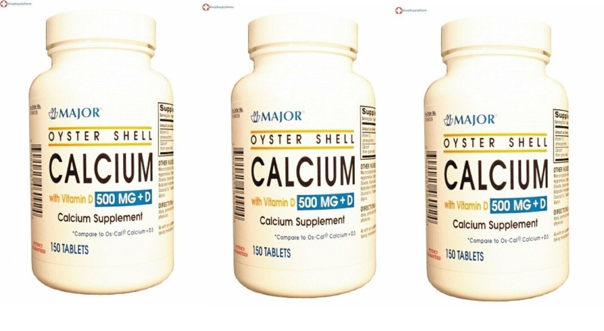 Oyster D Calcium Nature's Blend Oyster Shell Calcium 500 Mg
