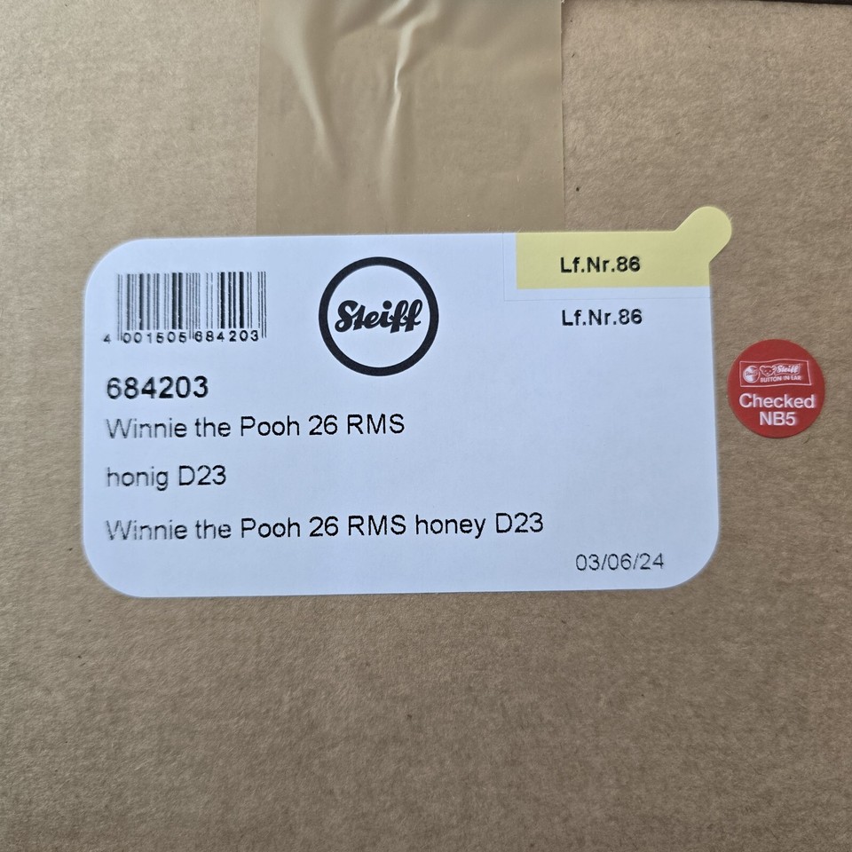 RARE 2024 D23 Winnie The Pooh Christopher Robin Steiff Doll Plush LE ...