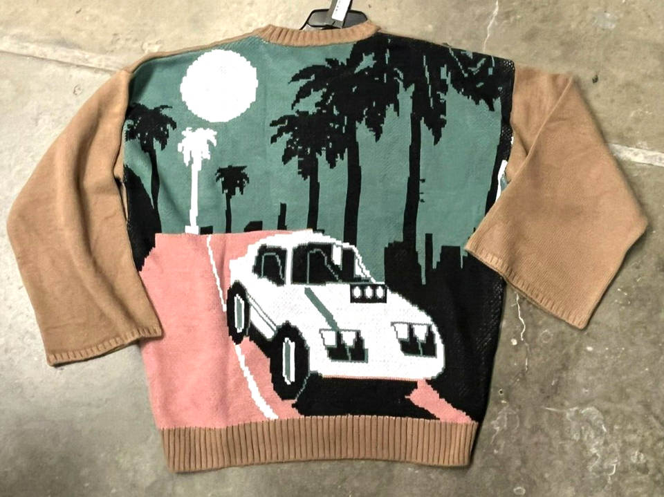 NWT BOOHOO Man Sliced Car Men's Wide Cuff Over Size Sweater Chest 58 | eBay