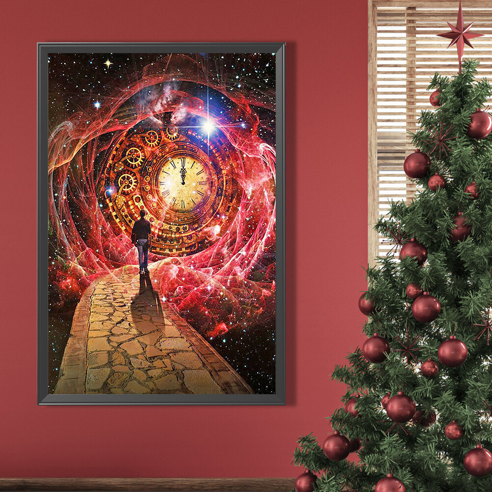 5D DIY Full Round Drill Diamond Painting Time Traveler Kit Home Decor ...