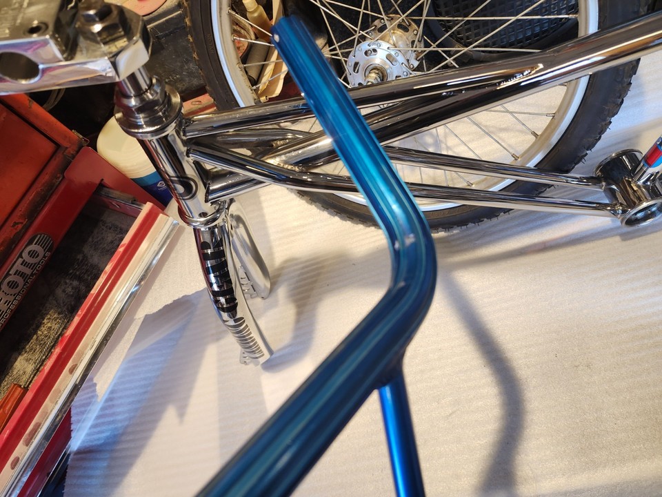 vintage bmx bars RARE VDC fluted blue 💥 race inc Dg jmc gjs se racing ...