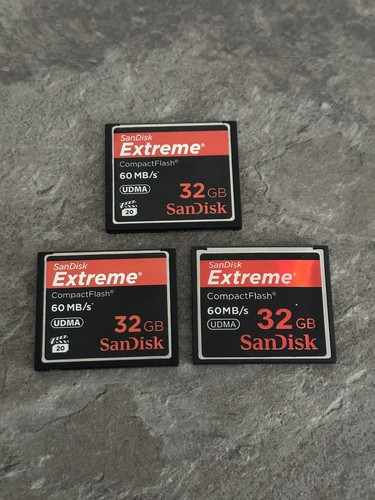 X3 San Disk Extreme 32GB 60MB/s Compact Flash CF Memory Card Bundle | eBay