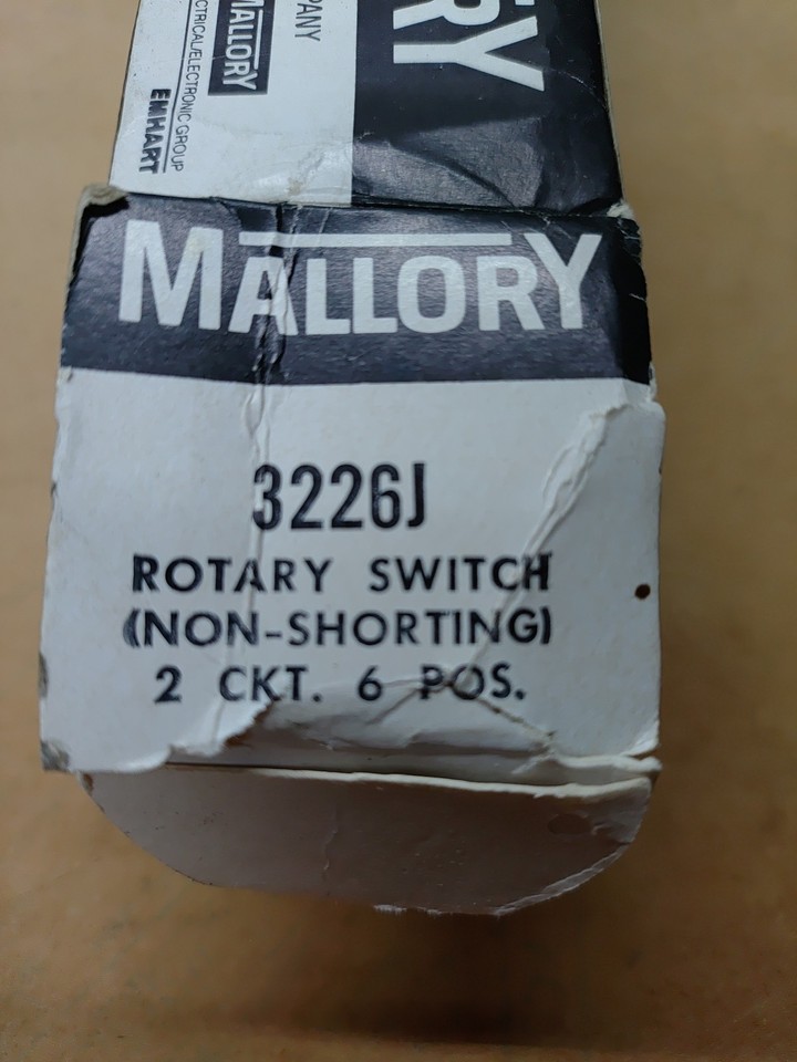 Mallory 3226J Rotary Switch 6-Position 2-Pole Non-Shorting | eBay