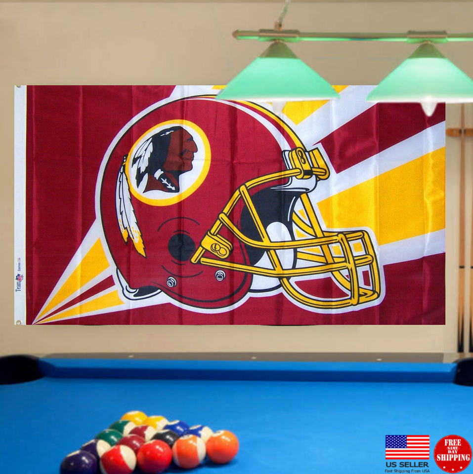 NEW 3x5 Man Cave Flags REDSKINS Helmet FLAG USA Banner Washington ...