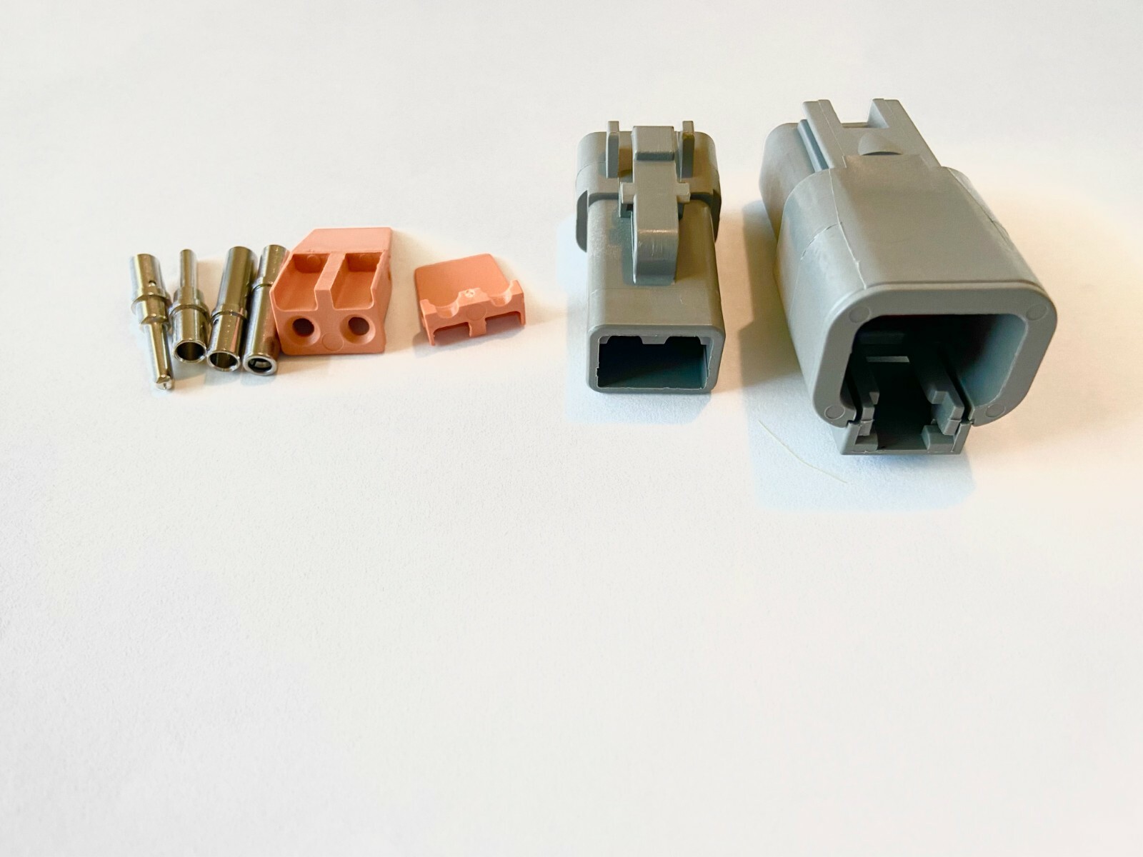 Deutsch DTP 4 Pin Connector Plug Kit Size 12 Gold Contacts Dtp04-4p ...