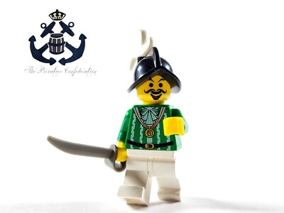 LEGO 1990s Pirates Minifigure Imperial Armada Green Captain + Plume ...