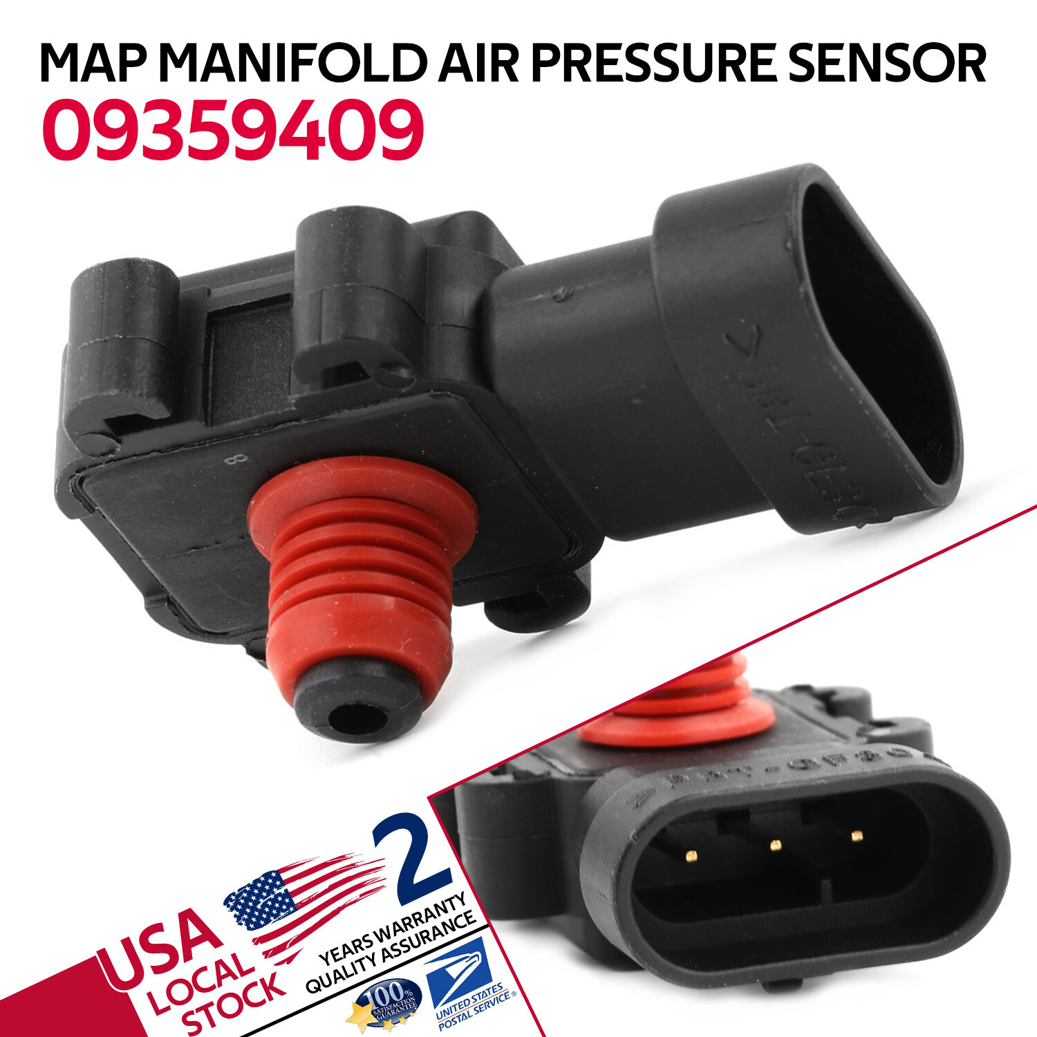Genuine OEM MAP SENSOR LS1 4.8 5.3 6.0 MANIFOLD AIR PRESSURE 09359409 ...