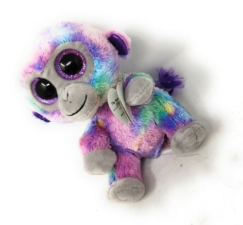 Ty Silk Beanie Boo 6” Plush Zuri Multicolored Stuffed Animal Purple ...