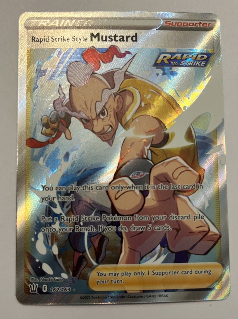 Pokémon Battle Styles Rapid Strike Style Mustard Full Art Trainer 162/ ...