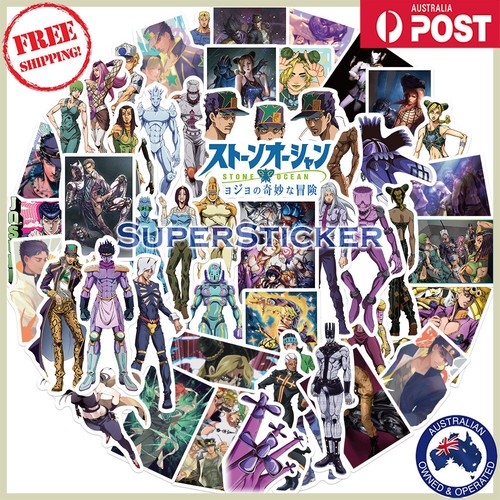 50pcs JoJo's Bizarre Adventure Japanese Anime Stickers Decal Skateboard ...