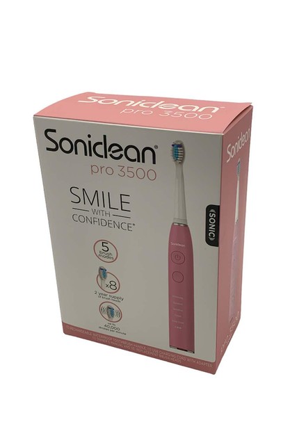 Soniclean Pro 3500 Electric Toothbrush with 8 Extra Heads. Pink for ...