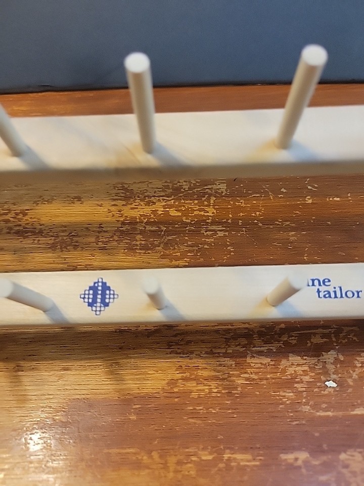 June Taylor 60 Spool Wood Thread Holder Rack (Stand or Hang) Sewing ...
