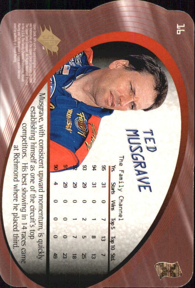 1996 SPx Gold #16 Ted Musgrave Card | eBay
