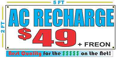 AC RECHARGE w CUSTOM PRICE Banner Sign NEW Larger Size Best Quality for ...