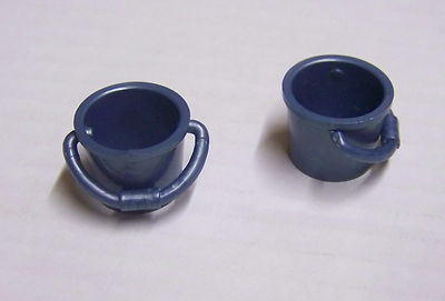 PLAYMOBIL (B4228) WESTERN - Lot de 2 Seaux Gris-Bleu Vintage ...