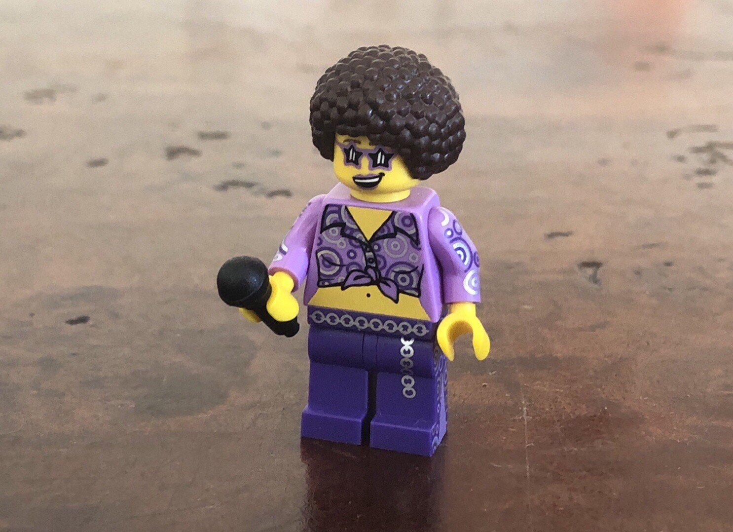 LEGO Minifig Minifigure Purple Rock Star Singer Microphone | eBay