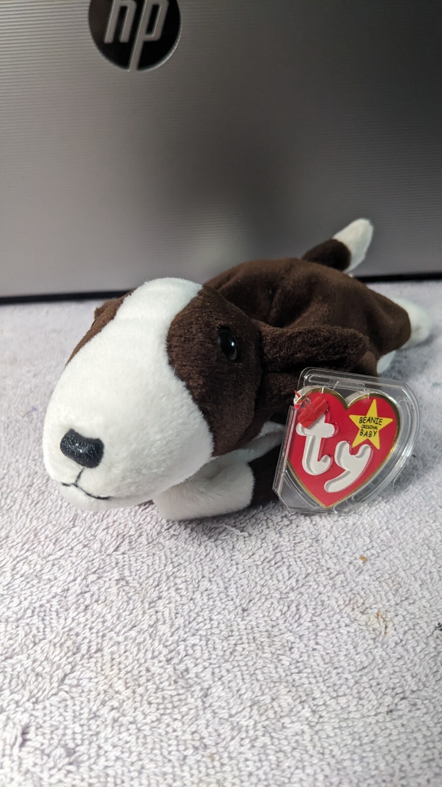 TY Beanie Baby - BRUNO the Bull Terrier Dog (8.5 inch) -MWMTs Stuffed ...