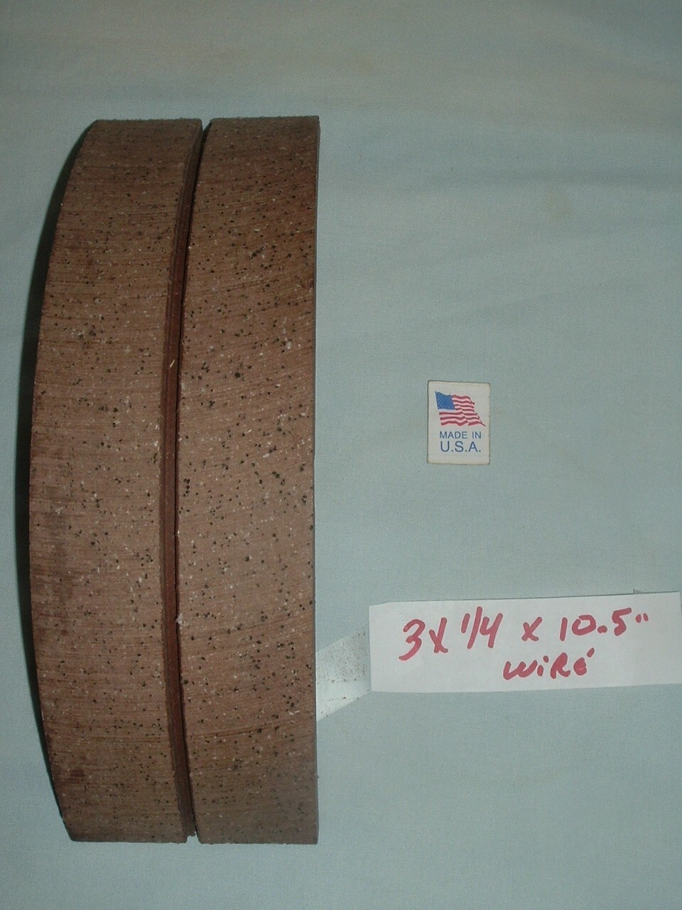 NOS WIRE BACK BRAKE SHOE LINING 1-PIECE- 3" WIDE X 1/4" THICK X 10-1/2 ...
