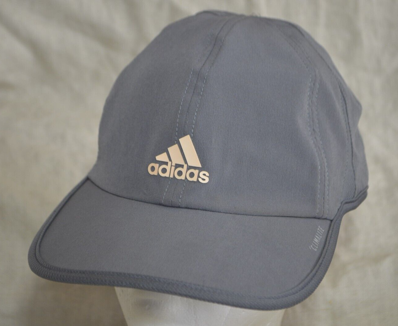 Adidas Cap Hat Adjustable Grey Climalite Peach Logo Baseball | eBay